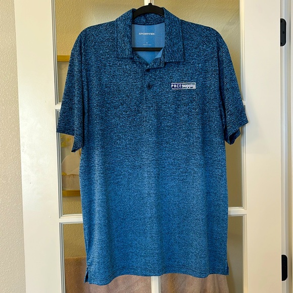 Sport-Tek | Shirts | New Sporttek Blue Golf Polo Shirt Pace Supply L ...